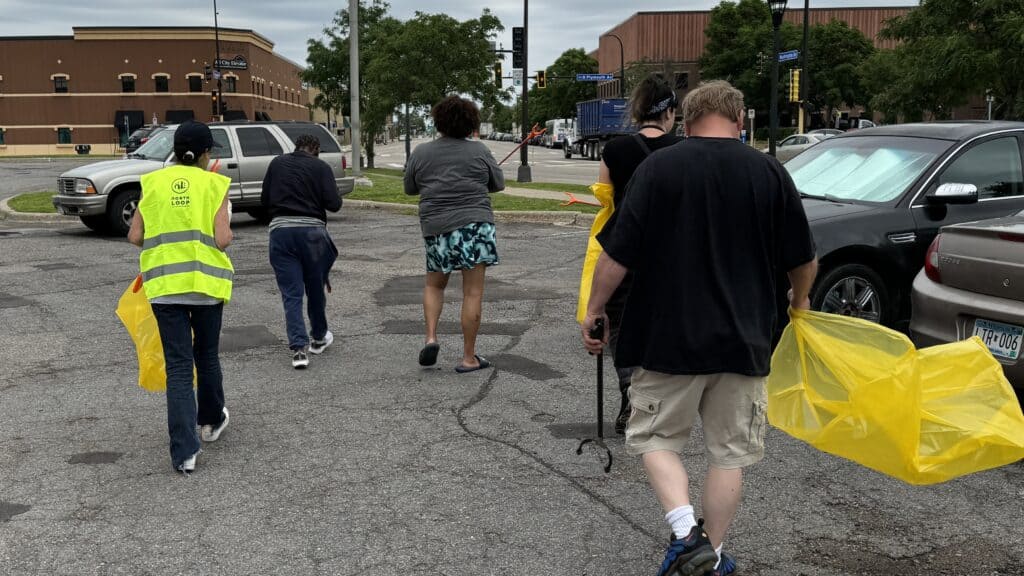 North Loop Partners With Unhoused Neighbors To Pick Up Litter - North Loop Neighborhood Association